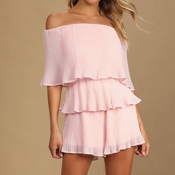 Lulus | Pants & Jumpsuits | Nwtlulus Light Pink Pleated Off The ...